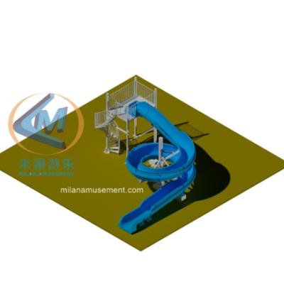 China Outdoor Water Park Curve Water Slide-Suitable for Commercial or  Private Pool Use for sale
