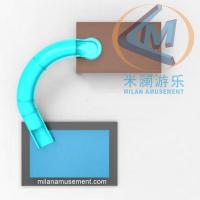 China Spiral Water Slide - Single-Curve Tube Water Slide with Entry Platform for Pool for sale