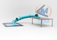 China Spiral Water Slide - Single-Curve Tube Water Slide with Entry Platform for Pool for sale