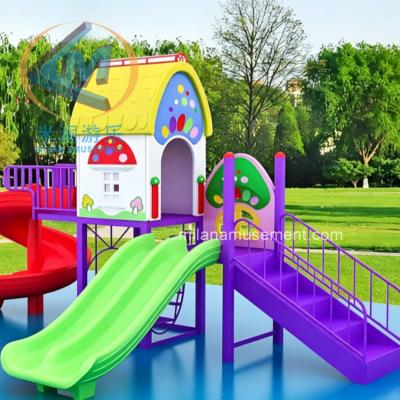 China Kids Fairy Theme Slide-Outdoor Playground Equipment with Spiral & Straight Slides for sale