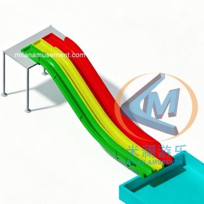 China Multi-Lane Racing Water Slide – Commercial Rainbow Slide Ending in a Splash Pool for sale
