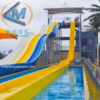 China Multi-Lane Racing Water Slide – Commercial Rainbow Slide Ending in a Splash Pool for sale