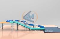 China Custom Water Slide Combination  – Spiral Tube & Straight Slide with Safe Pool Ending Suitable for Water Park for sale