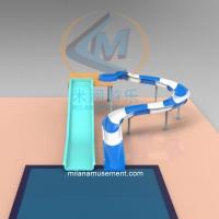 China Custom Water Slide Combination  – Spiral Tube & Straight Slide with Safe Pool Ending Suitable for Water Park for sale