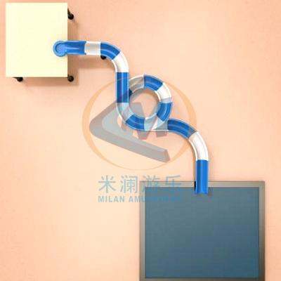 China High-Fun Curved Single Lane Water Slide with Pool – Customizable Spiral Track for Commercial & Private Use for sale