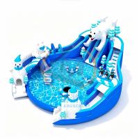 China Custom Inflatable Slide Pool Park Design & Construction – Winter Wonderland Theme Combo with Pool and CE Certification for sale