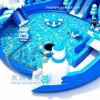 China Custom Inflatable Slide Pool Park Design & Construction – Winter Wonderland Theme Combo with Pool and CE Certification for sale