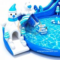 China Custom Inflatable Slide Pool Park Design & Construction – Winter Wonderland Theme Combo with Pool and CE Certification for sale