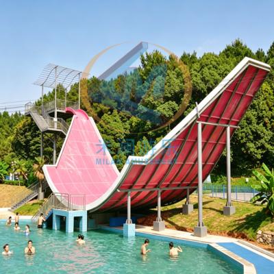China High-Capacity Pendulum Water Slide – U-Shaped Water Slide for Multi-Rider Interaction Design for Water Parks for sale