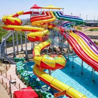 China Commercial Serpent Water Slide for Sale – 20m High Multi-Lane FRP Water Slide for Water Parks & Resorts for sale