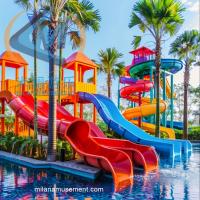 China Medium Ocean Theme Kids Water House – FRP Water Play Structure with Multi Water Slide for Water Parks Use for sale