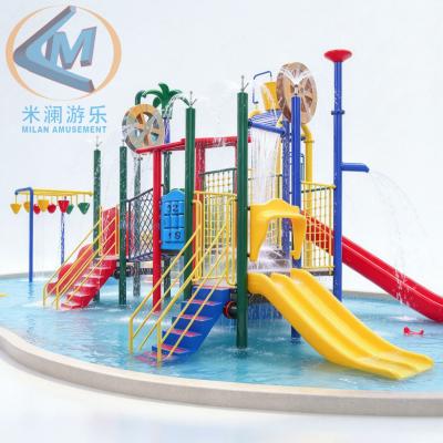 China Medium In-Pool Kids Water House – LLDPE Plastic Kids Water Playground with Multi Water Slide for Water Parks Use for sale