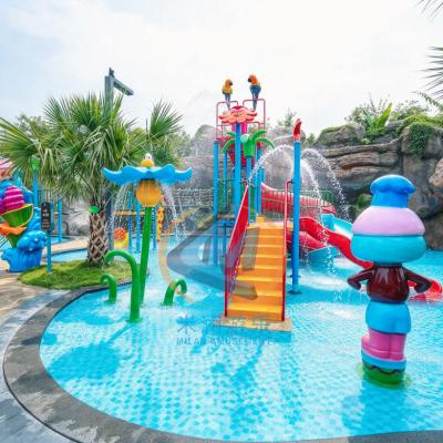 China Custom Kids Splash Pool Combo Design – Multi-Play Water Playground with Slides & Sprayers for Water Parks for sale