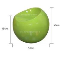 China Fiberglass Apple-Shaped Ball Chair – Seating for Mall Leisure Areas for sale