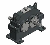 China Compact Cylindrical Gearbox Reducer with 5 1 Ratio for Horizontal Mounting for sale