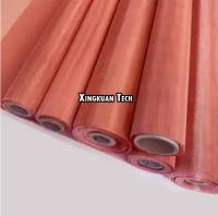 China 150mesh Copper Wire Mesh Aperture 0.09-0.10mm Plain Weave Red Color for sale