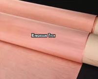 China 180mesh Copper Wire Mesh Aperture 0.08 - 0.09mm Plain Weave Red Color for sale
