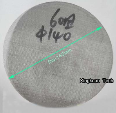 China 140mm Dia 60mesh Extrusion Screens For Sieving In Plastics Or Filters for sale