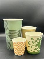 China 4oz 8oz 12oz Single Wall Paper Cup Custom Logo Disposable Hot Beverage Cups for sale