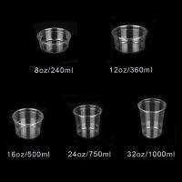 China Microwave Safe 24oz Custom Logo Clear PLA Salad Bowl With Lids for sale