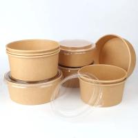 China 1500ml Disposable Salad Containers Hot Salad Paper Bowl Customization for sale