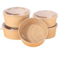 China 1500ml Disposable Salad Containers Hot Salad Paper Bowl Customization for sale