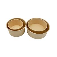 China Heat Proof 500ml Disposable Kraft Paper Bowls And Lids Lightweight for sale