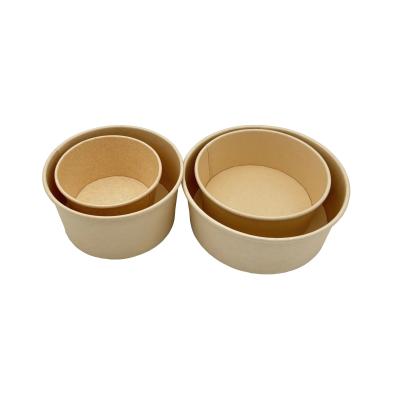 China Heat Proof 500ml Disposable Kraft Paper Bowls And Lids Lightweight for sale