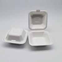 China 6Inch Hamburger Paper Box Paper Take Out Food Containers 152 * 152 * 76mm for sale