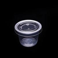 China Disposable Transparent Small Mini Food Container Plastic Sauce Cup with Lid Unit for sale