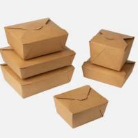China Leak Proof Kraft Paper Lunch Boxes For Parties Freezer Safe Eco Friendly for sale