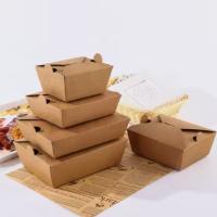 China Leak Proof Kraft Paper Lunch Boxes For Parties Freezer Safe Eco Friendly for sale