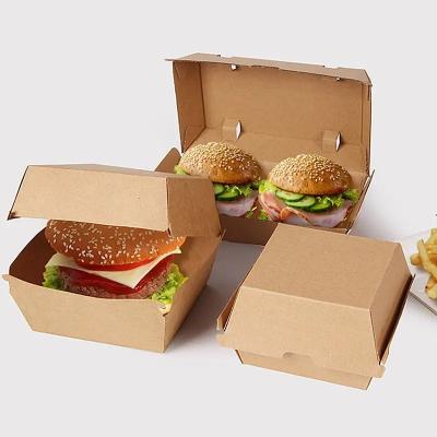 China Customizable Eco Friendly Food Packaging Boxes Kraft Burger And Fries Box OEM for sale