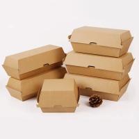 China Customizable Eco Friendly Food Packaging Boxes Kraft Burger And Fries Box OEM for sale