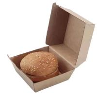 China Burger Packaging Square Disposable To Go Boxes Microwave Paper Box Eco Friendly for sale