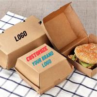 China Custom Printed Foldable Cardboard Hamburger Box Oil Resistant for sale