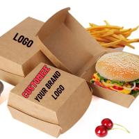 China Custom Printed Foldable Cardboard Hamburger Box Oil Resistant for sale