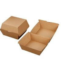 China Custom Printed Foldable Cardboard Hamburger Box Oil Resistant for sale
