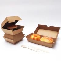 China Degradable Eco Friendly Corrugated Food Box Burger Packaging Box Durable for sale