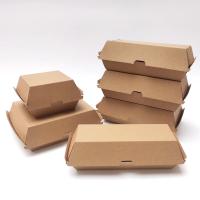 China Customization Clamshell Disposable Hamburger Box Degradable Food Packaging for sale