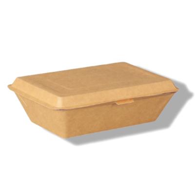 China 400ml Corrugated Clamshell Box Customizable Paper Take Out Food Containers for sale