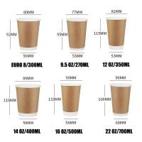 China 8oz PE/PLA Film Compostable Double Wall Cups Paper Tableware Durable for sale