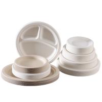 China 9 Inch Round Pulp Plate Biodegradable Sugarcane Disposable Food Plate for sale