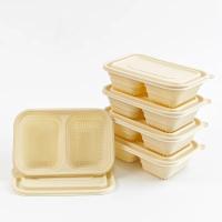 China 650ml Sturdy Cornstarch Take Out Containers Disposable Lunch Box for sale
