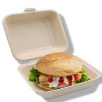 China Sustainable 6Inch Bagasse Burger Box for sale