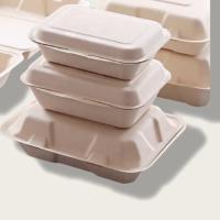 China 450ml Pulp Lunch Box Eco Friendly Takeaway Containers Water Resistance for sale