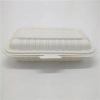 China corn starch lunch box with lid take-away packaging box disposable fast food box wholesale for sale