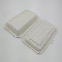 China corn starch lunch box with lid take-away packaging box disposable fast food box wholesale for sale