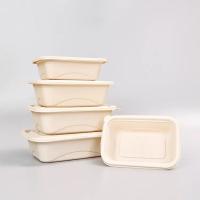 China Disposable Long Corn Starch Food Container 32oz Freezer Safe Reusable for sale