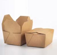 China Customized disposable salad paper box packaging for food kraft paper fruit salad box for sale